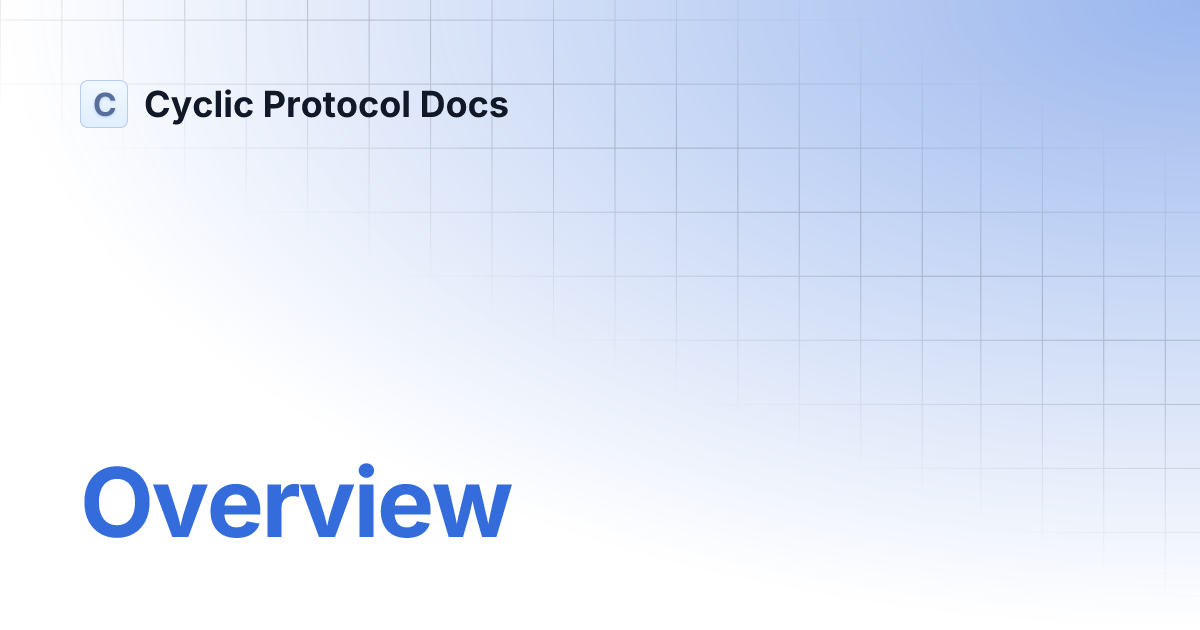 Overview | Cyclic Protocol Docs